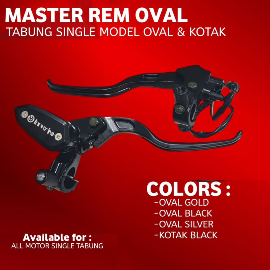 Jual Master rem tabung oval universal semua motor beat vario scoopy mio ...