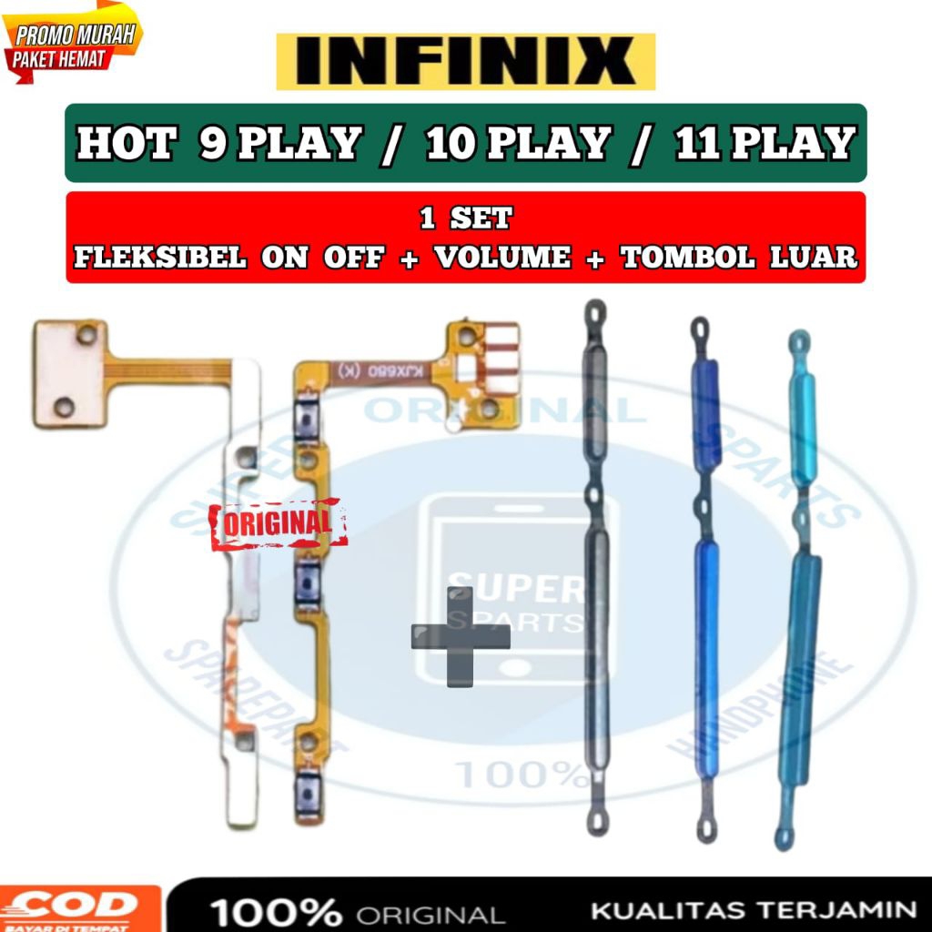Jual Flexible Tombol On Off Volume INFINIX HOT 9 PLAY / 10 PLAY / 11 ...