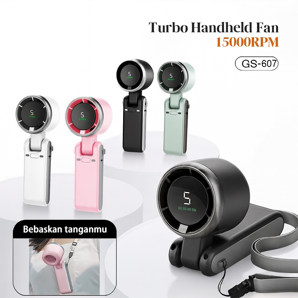 Jual Kipas Angin Turbo Strong Portable Handheld Rechargeable Mini Fan ...