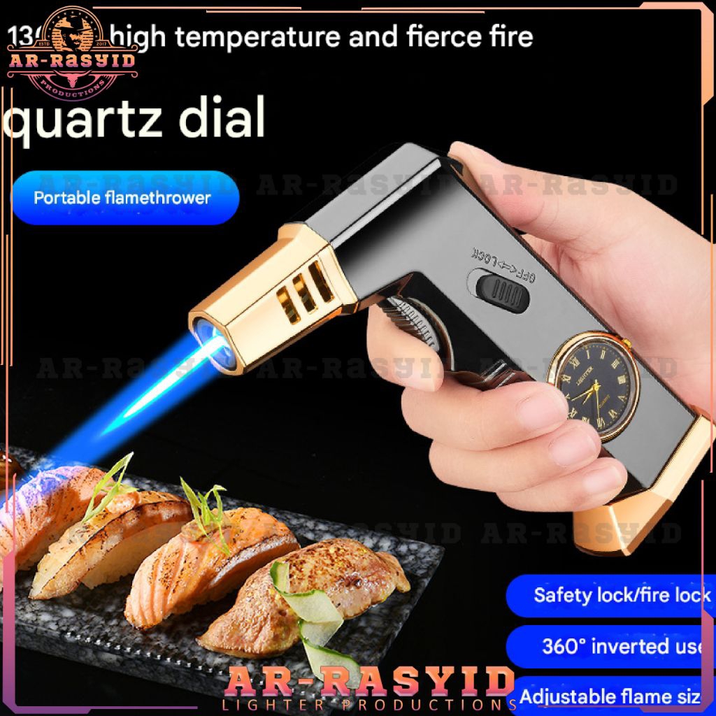 Jual Korek Api Las Gas Torch Power Jam Watch He Feng Lighter HF5-1A ...