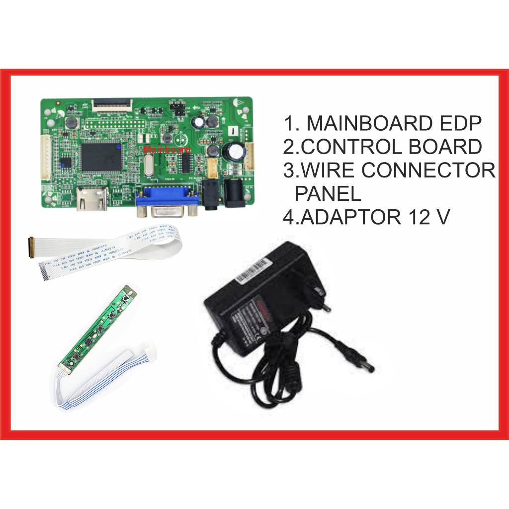 Jual MAINBOARD MONITOR LAYAR HDMI DAN VGA LAPTOP EDP 30 PIN DIY LED 30 ...