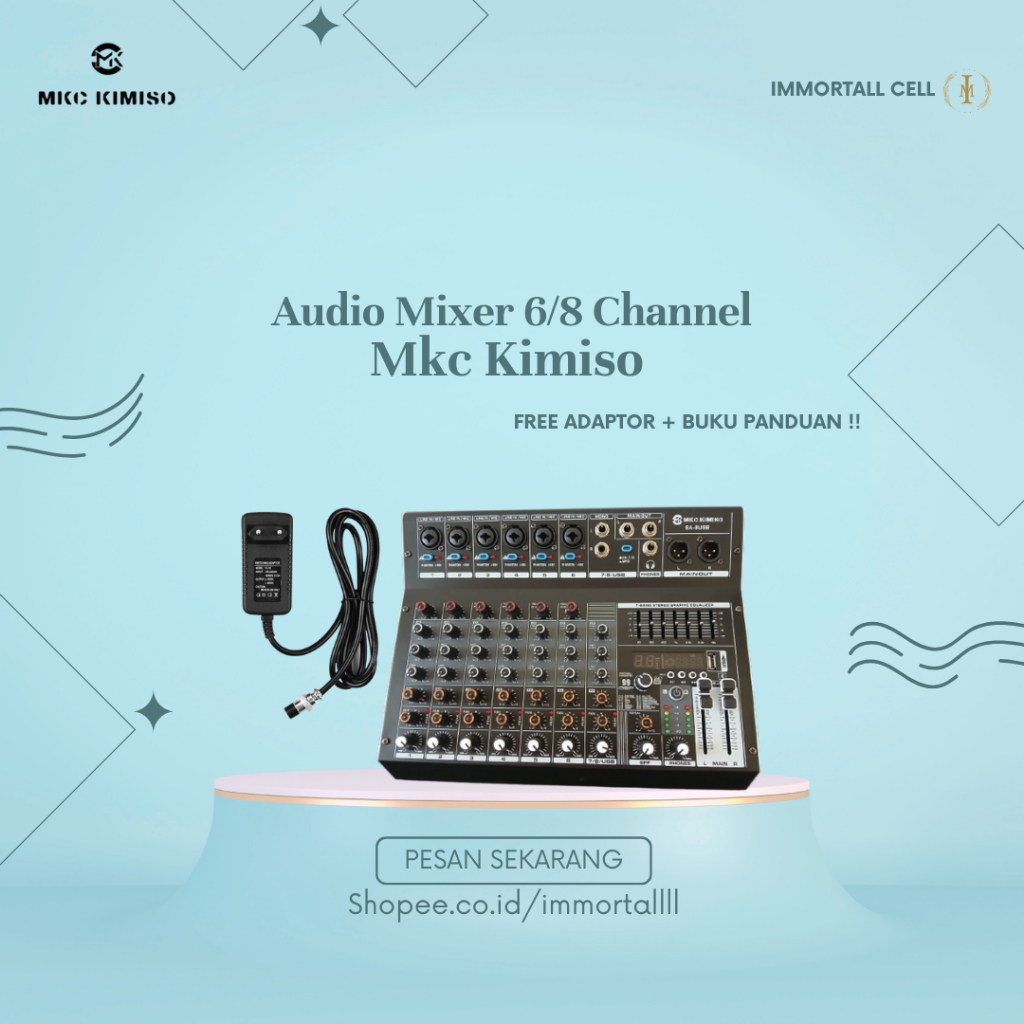 Jual Mixer Audio 6/8 Channel MKC KIMISO Premium 6/8 Port Bluetooth ...