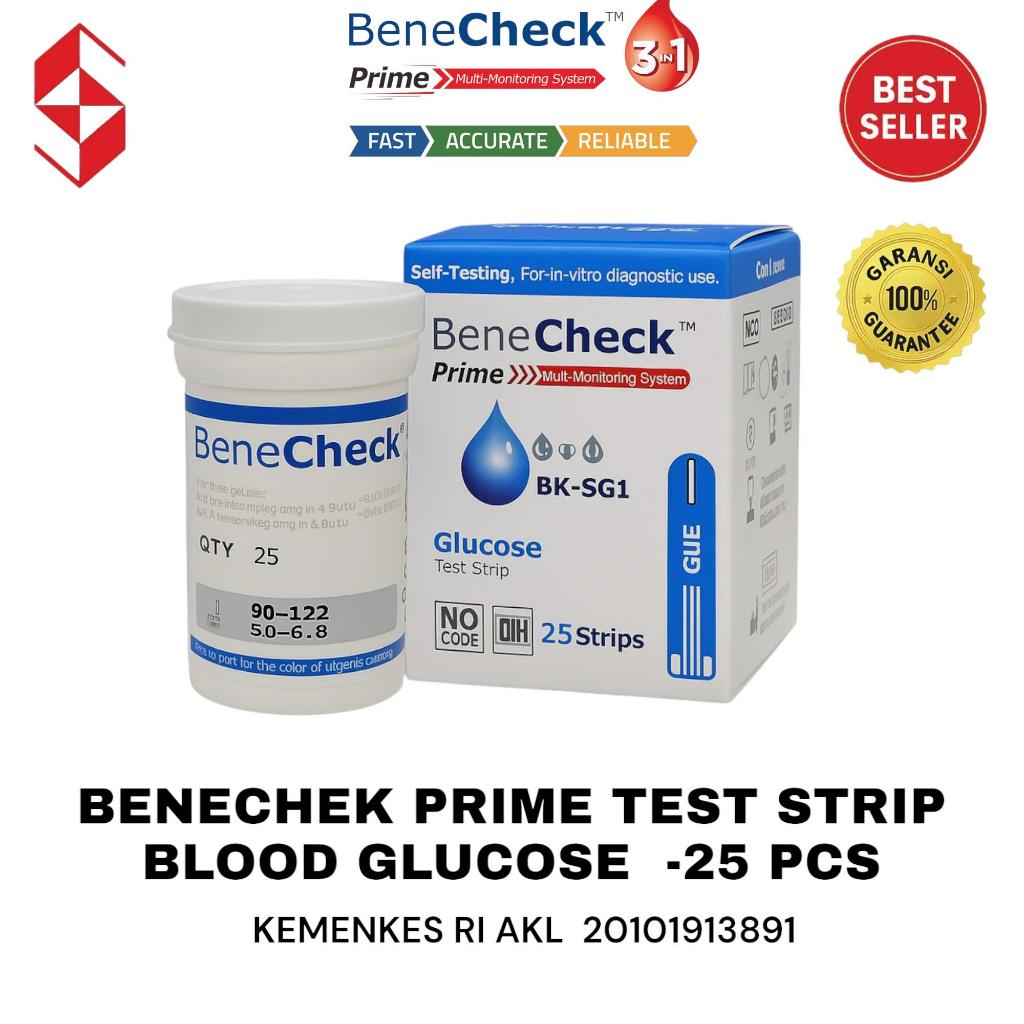Jual Benechek Prime Strip - Alat Cek Gula Darah / Tes Glukosa [Isi 25 ...