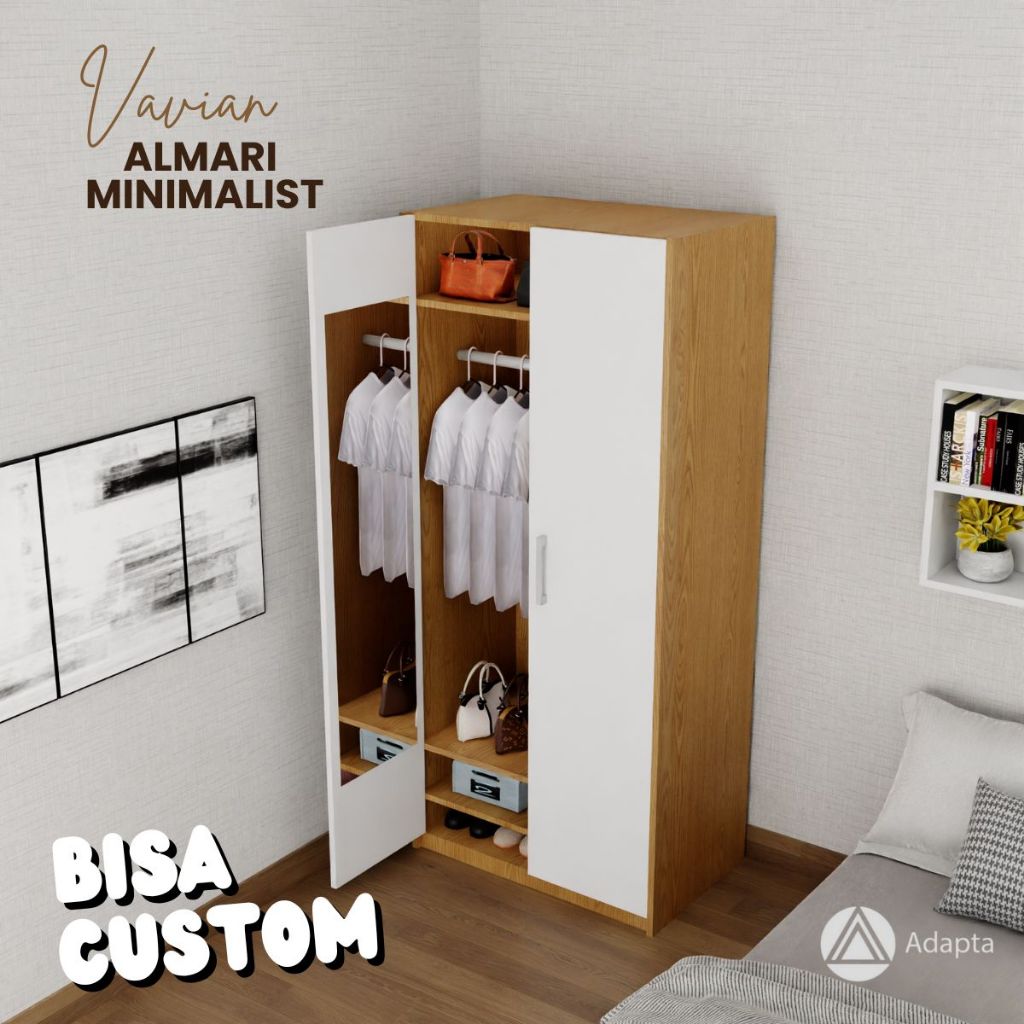 Jual Adapta - Almari Baju - Almari Baju Aesthetic - Almari Kayu ...