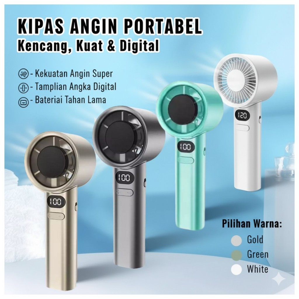 Jual [M11] Kipas Genggam Angin Turbo Warna Cantik Portable Fan Turbo ...