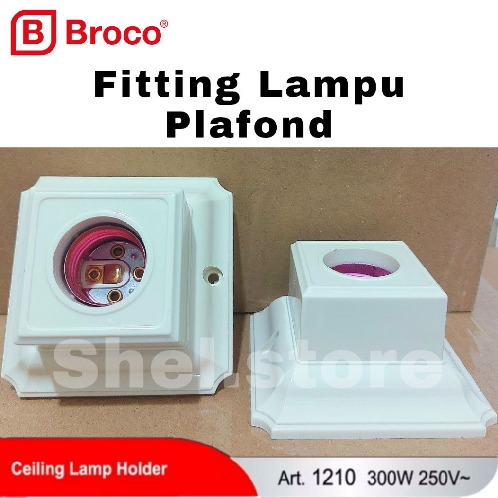 Jual Broco Fitting Lampu Plafond Kotak | Fiting Lampu Broco | Fitting ...