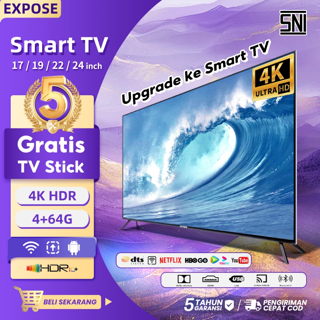 Jual TV Digital 24 Inch Murah FHD LED 17/19/22/24 Inch Digital TV VGA ...