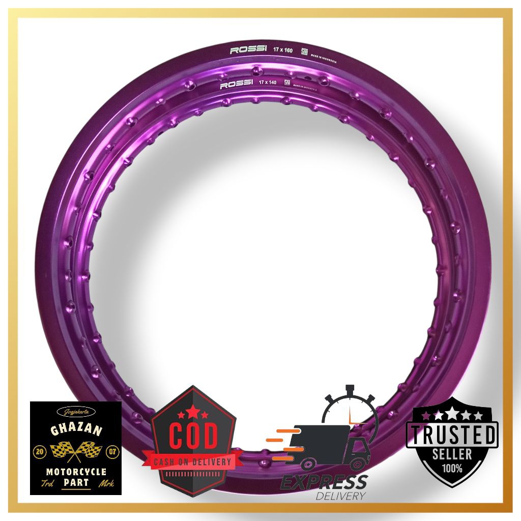 Jual Satu set Velg Rossi Ring 17 x 140 & 160 Warna Ungu Violet | Velg ...