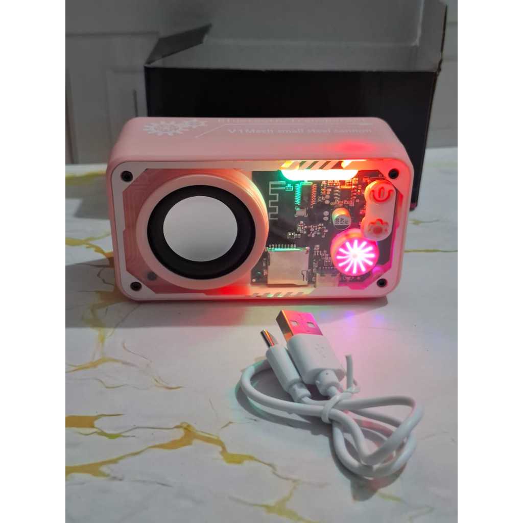 Jual Speaker bluetooth mini subwoofer nirkabel volume tinggi meriam baja kecil mecha audio ...
