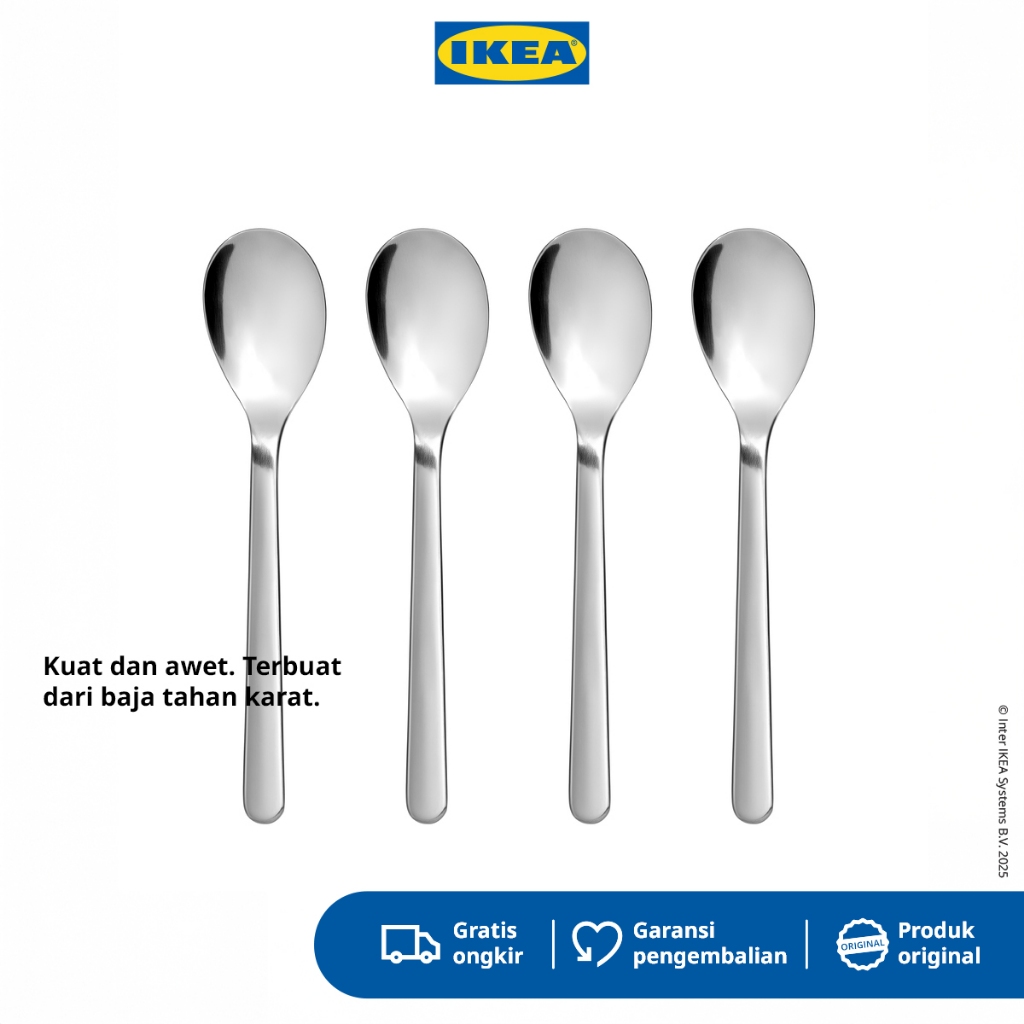 Jual IKEA FORNUFT Sendok Teh Kecil Stainless Isi 4 pcs | Shopee Indonesia