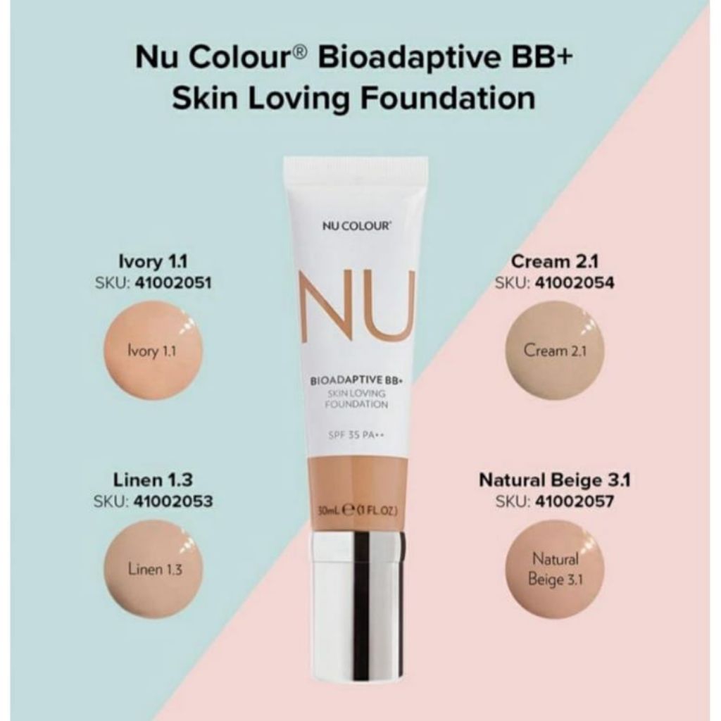 Jual nu colour bioadaptive bb skin loving foundation ( linen - natural ...