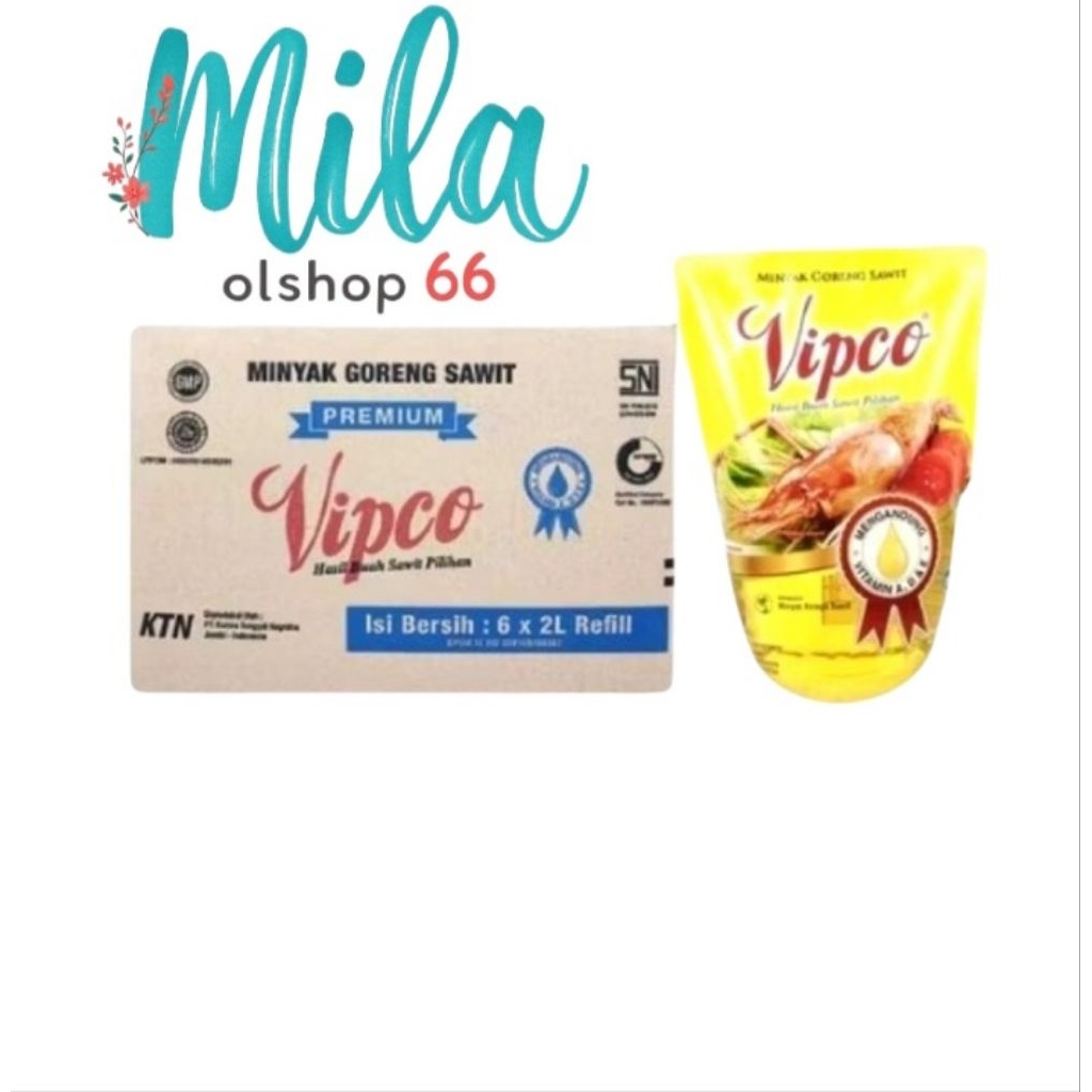 Jual minyak goreng vipco 2 liter 1 dus (6 pcs) | Shopee Indonesia