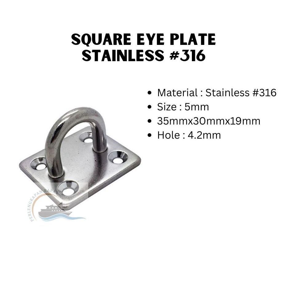 Jual Square Eye Plate Stainless #316 - 5mm/ Plat cantolan kotak ...