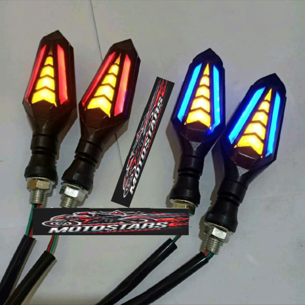 Jual LAMPU SEN MOTOR LED RUNNING 2 SISI SEIN MOTOR KLX, CB, CBR 150 ...