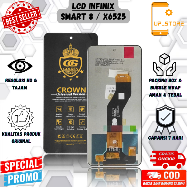 Jual LCD TOUCHSCREEN INFINIX SMART 8 X6525 / 8 PRO X6525B / 8 PLUS ...