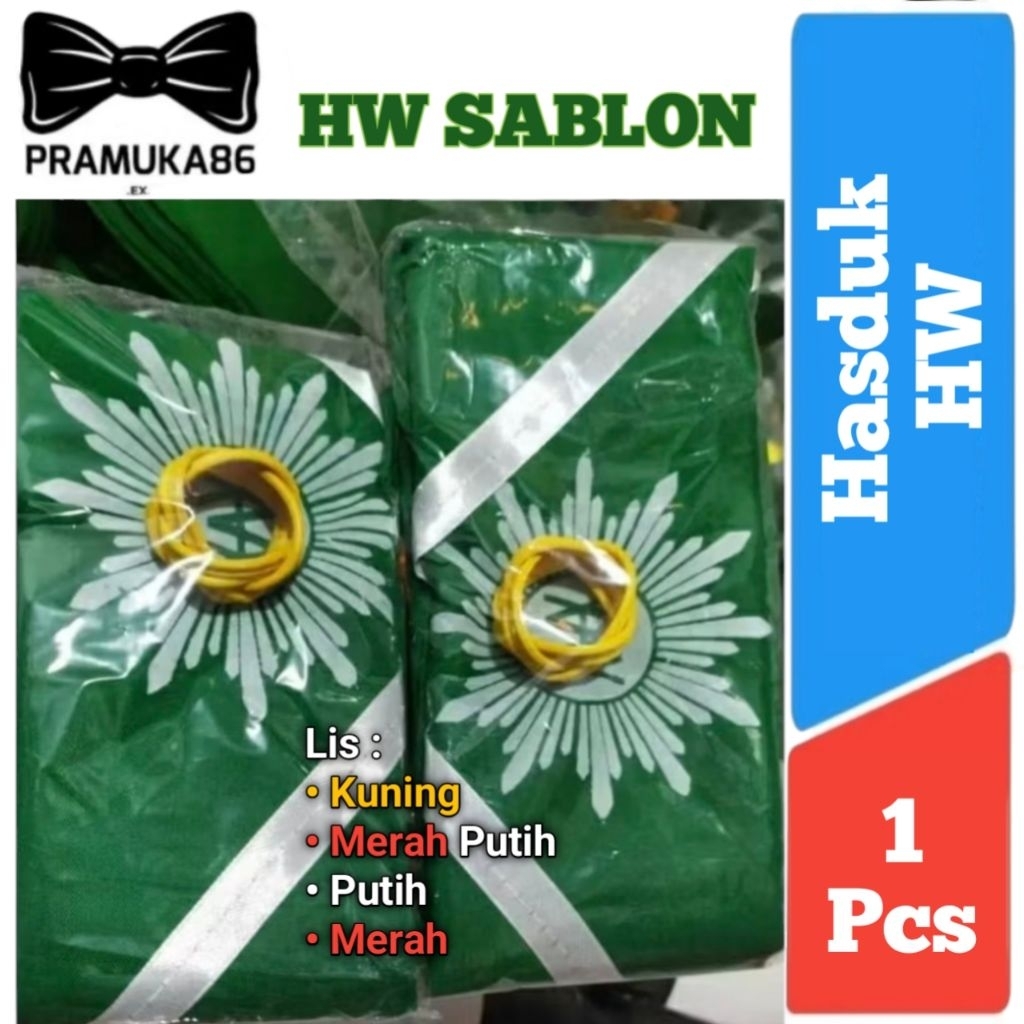 Jual 1 Set Hasduk HW + Ring Rotan (SABLON) / Hasduk HW SABLON + Ring ...