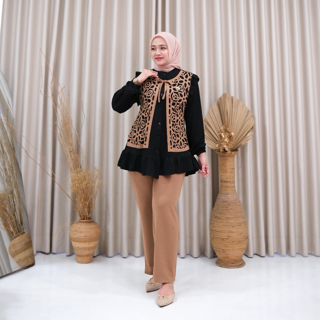 Jual Gwenza - Nona Setelan Celana - Muslim Wanita | Shopee Indonesia