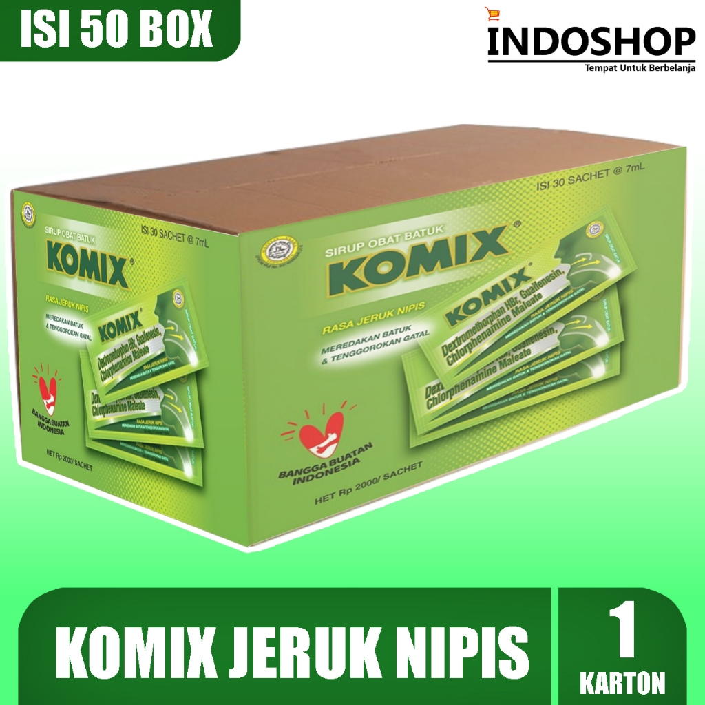 Jual Komix Jeruk Nipis 1 Karton ( 50 Box ) | Shopee Indonesia