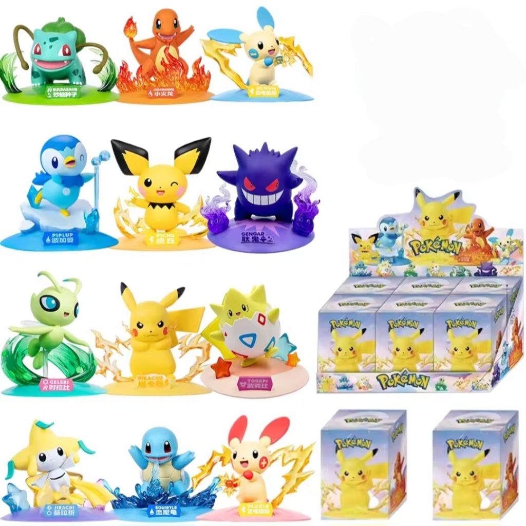 Jual Pokemon figure model funism diorama pikachu squirtle jiraichi ...