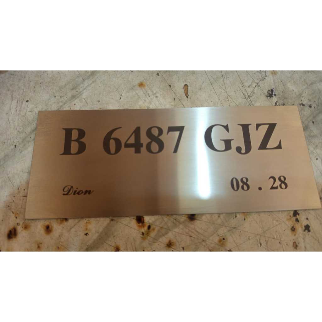 Jual Plat Nomor Kendaraan Stainless Steel Grafir Hitam | Aksesoris ...