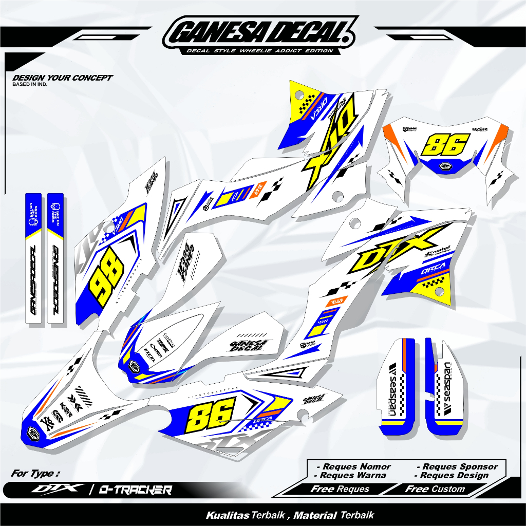 Jual Decal Stiker KLX DTRACKER 150 Premium Full Body - Sticker Dekal ...