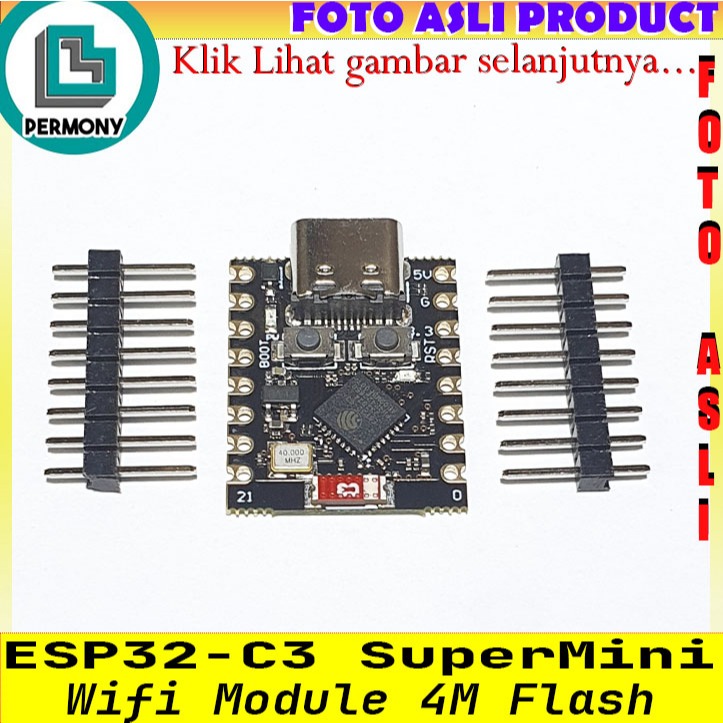Jual ESP32-C3 Super Mini Wifi Bluetooth BLE 5.0 ESP32 Supermini Board module Type C | Shopee ...