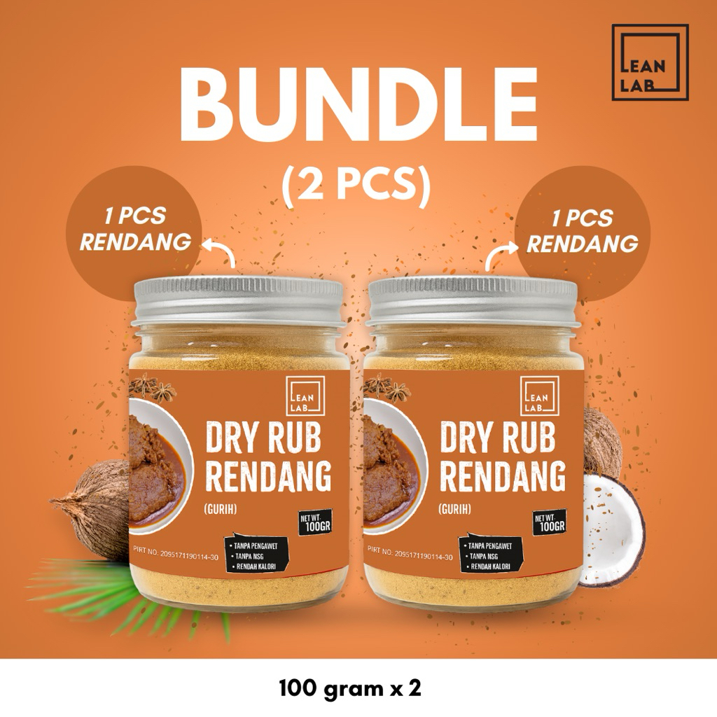 Jual Bumbu Masak Dry Rub Marinasi Rendah Kalori LeanLab Bundle 100gr x ...