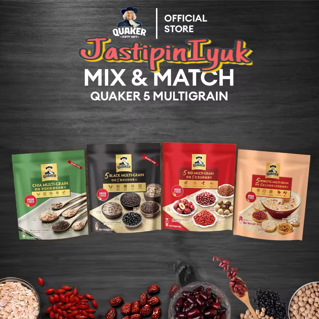 Jual [PRE ORDER READY 30 September 2025] Quaker Five Black Multigrain ...