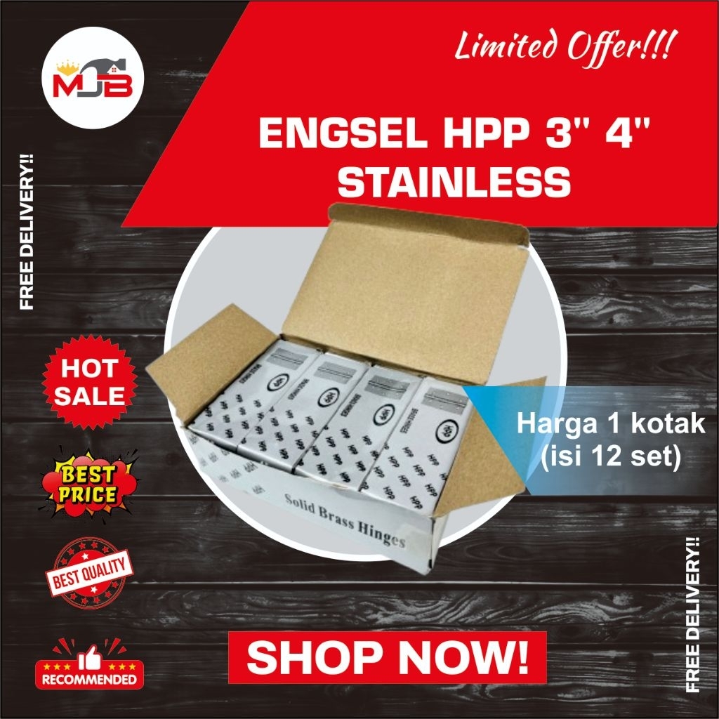Jual ENGSEL HPP PUTIH ( SN ) 3 INCH DAN 4 INCH PER KOTAK ISI 12 SET ...