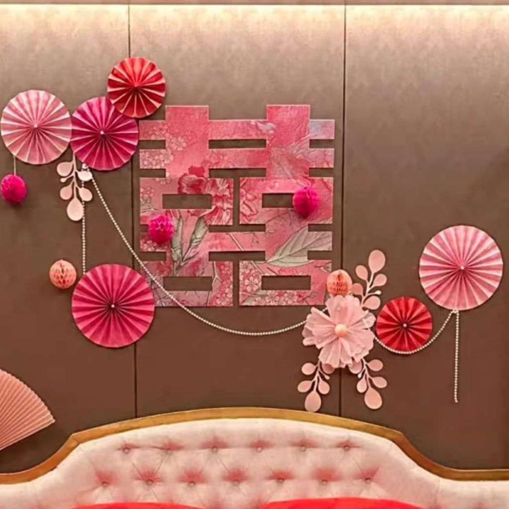 Jual SET Dekorasi Wedding / Tempelan / Sticker Xi Sanjit / Dekor Kamar ...