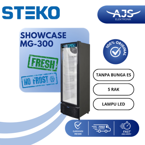 Jual SHOWCASE STEKO MG-300 5 RAK DISPLAY COOLER KULKAS LOW WATT NO ...