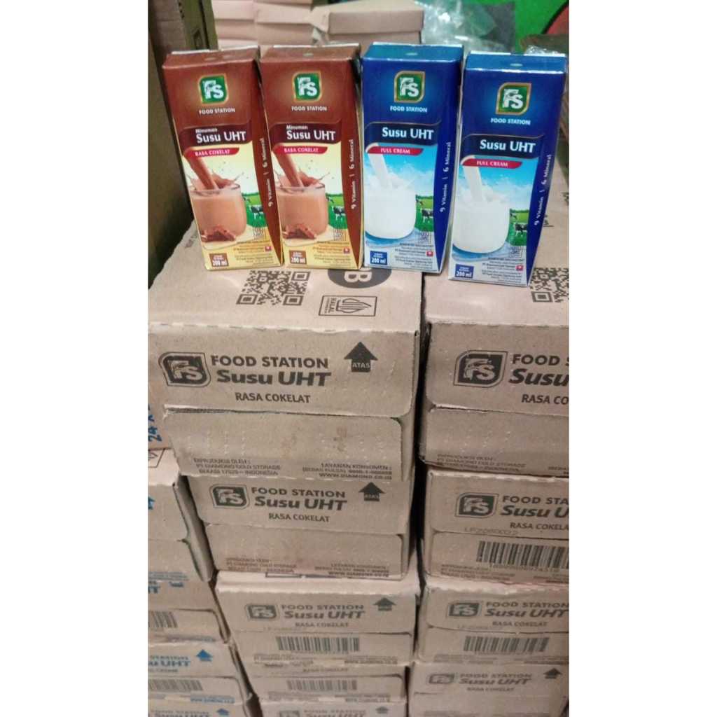 Jual Susu UHT Food Station 1 dus Isi 24pcs | Shopee Indonesia