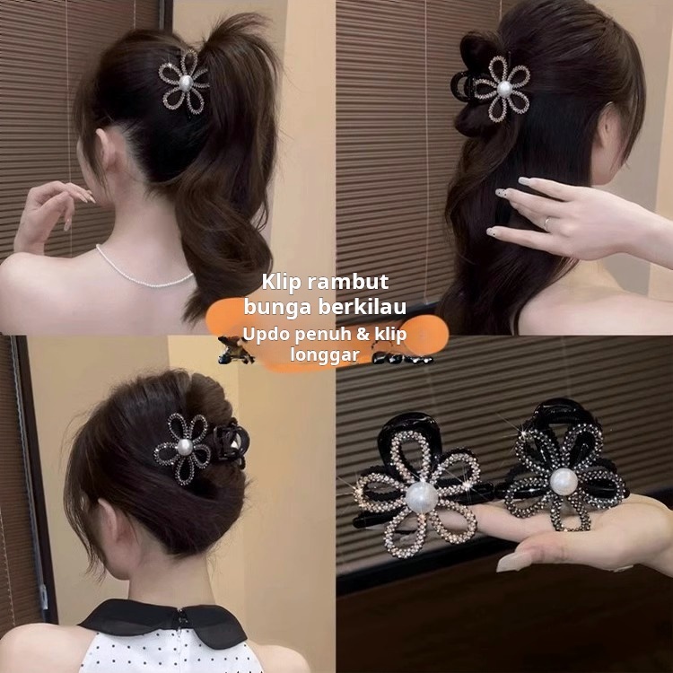 Jual Jepitan rambut bunga berongga berlian mewah kelas atas untuk ...