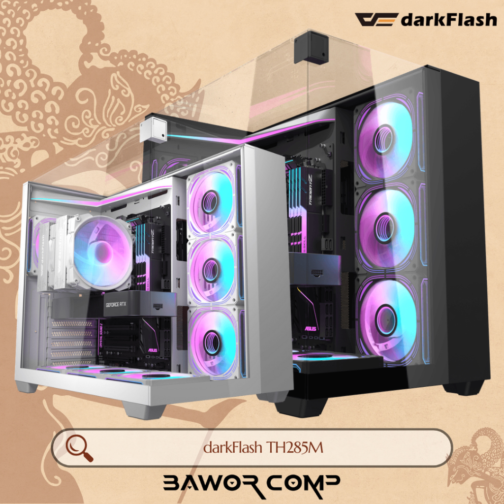 Jual darkFlash TH285M Dual Chamber Black / White | Casing PC mATX ...