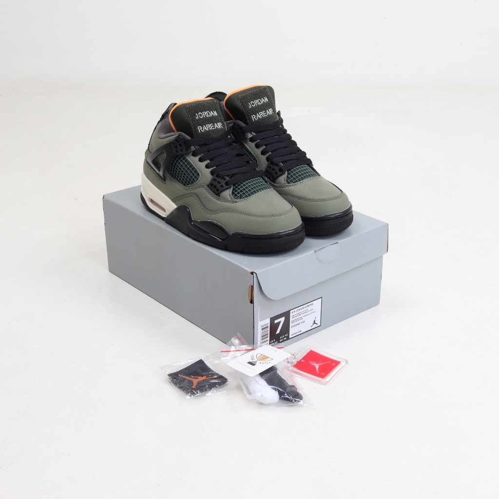 Jual Undefeated X Air Jordan 4 Retro Deep Green | Shopee Indonesia