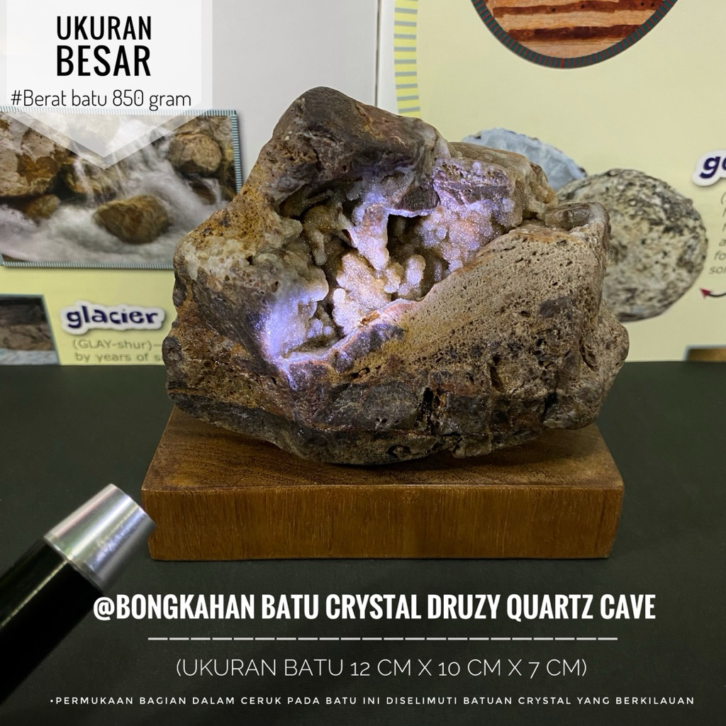 Jual Bongkahan Batu Crystal Druzy Quartz Mini Cave L25 atau Batu ...