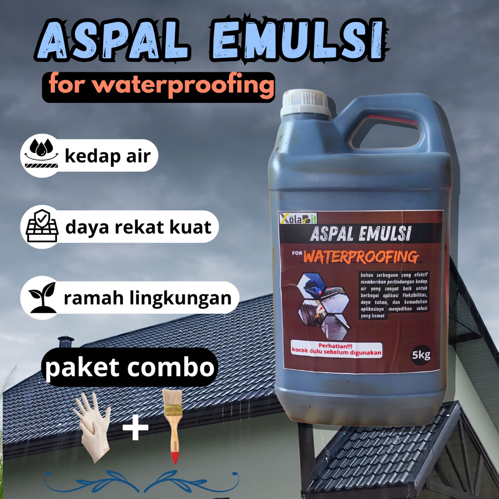 Jual Aspal cair emulsi pelapis anti bocor for waterproofing kemasan 5kg ...