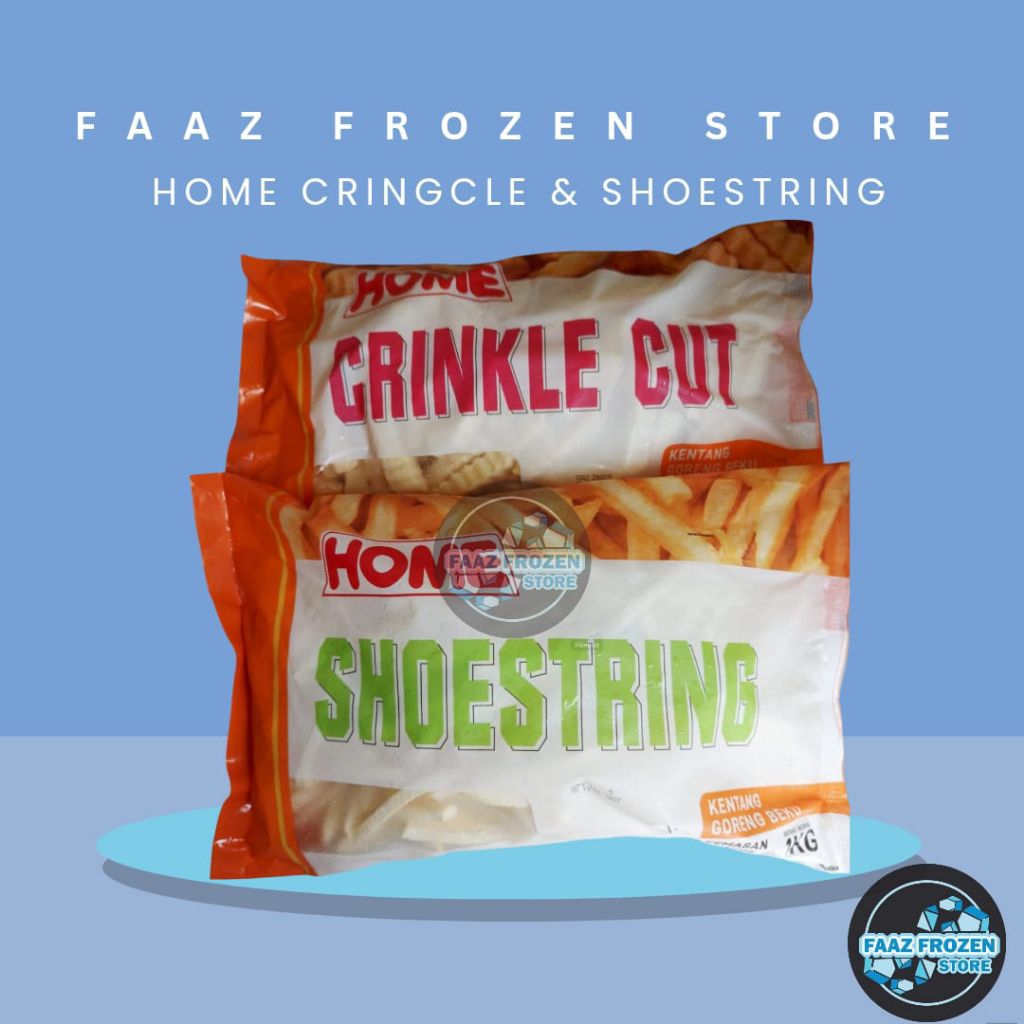 Jual Kentang HOME Shoestring Crincle 1 kg kentang Beku Frozen French ...