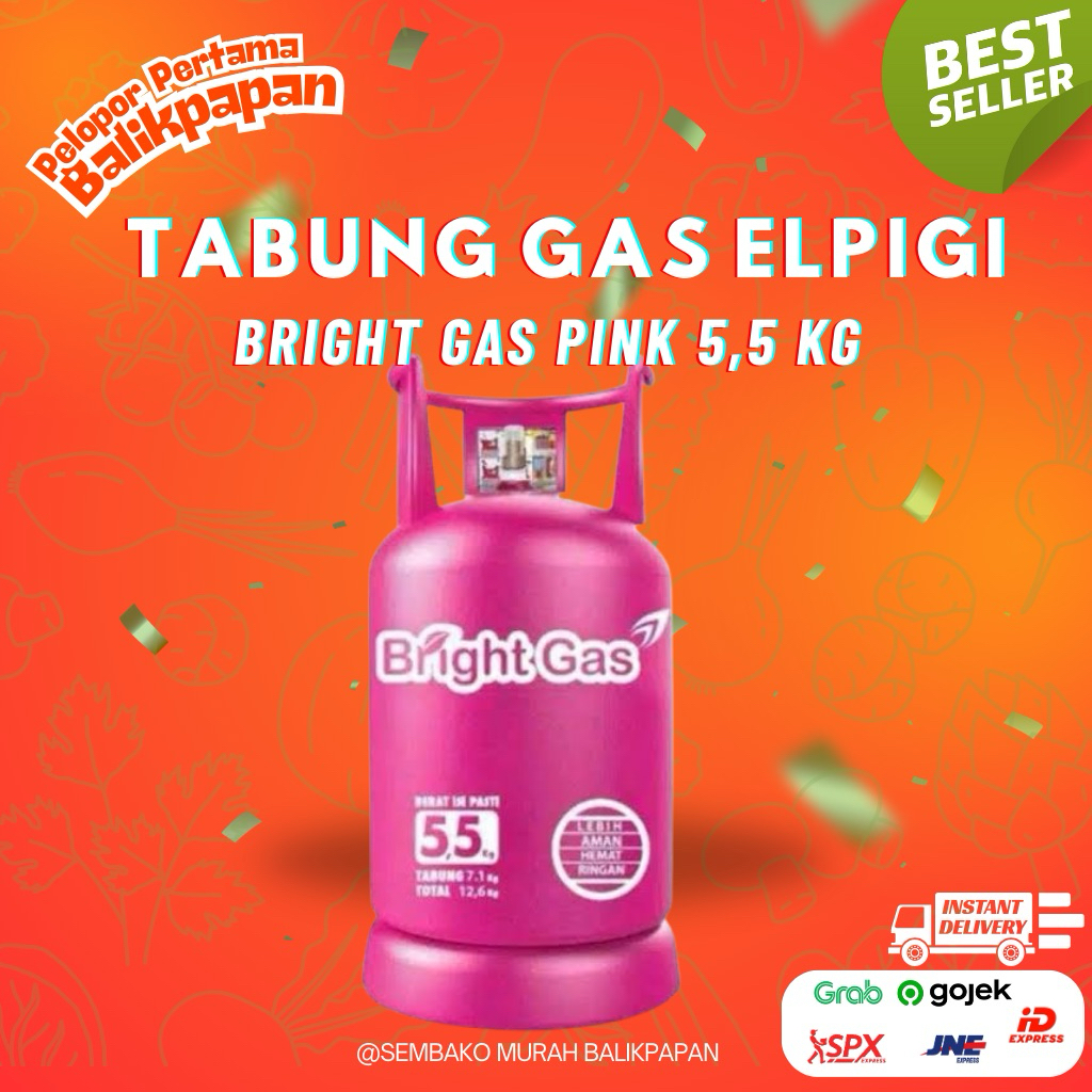 Jual Bright Gas 5,5 kg (Tabung + isi) (INSTAN ONLY) | Shopee Indonesia