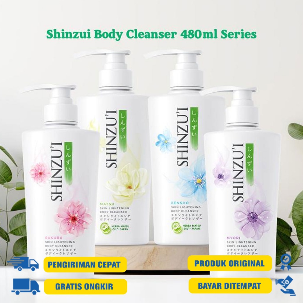 Jual SHINZUI body cleanser sabun mandi botol pump ALL VARIAN 500Ml ...