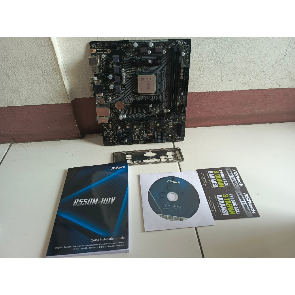 Jual Mobo AM4 Asrock B550M HDV Fullset Garansi 2026 | Shopee Indonesia