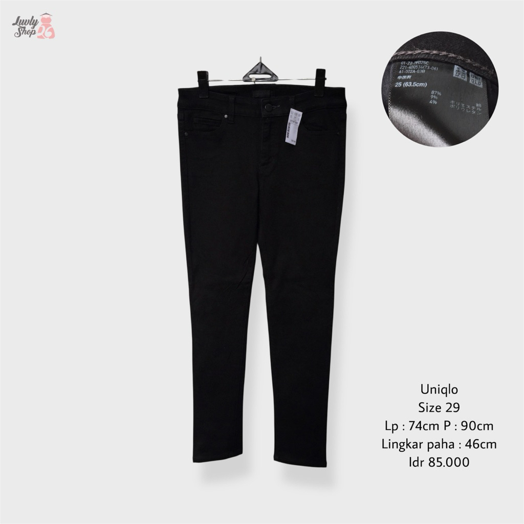 Jual uniqlo celana jeans skinny hitam | Shopee Indonesia
