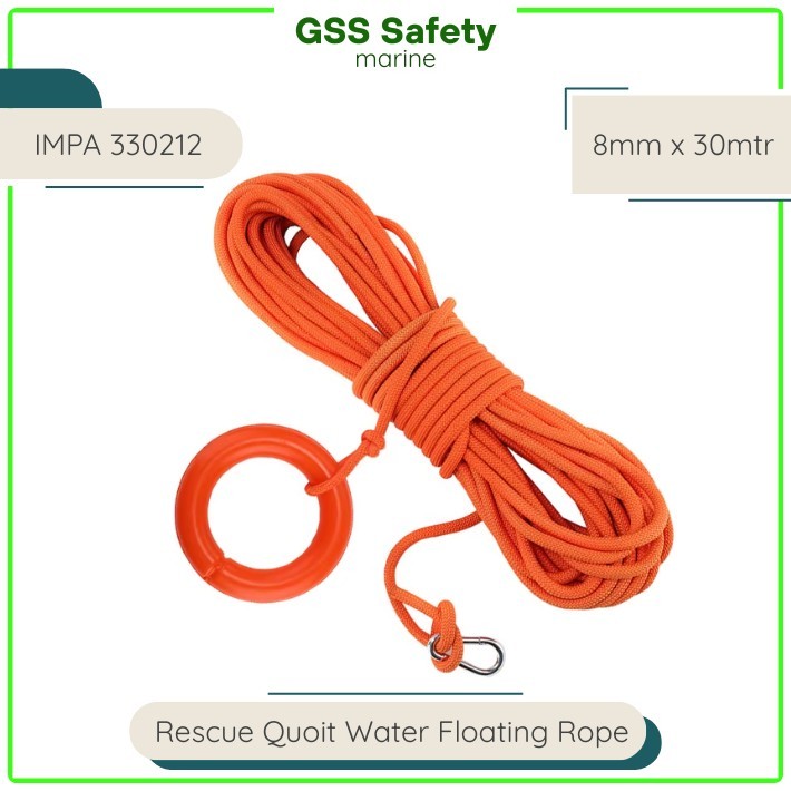 Jual Rescue Quoit for Lifeboat Liferaft 8mm x 30mtr IMPA 330212 - Tali ...