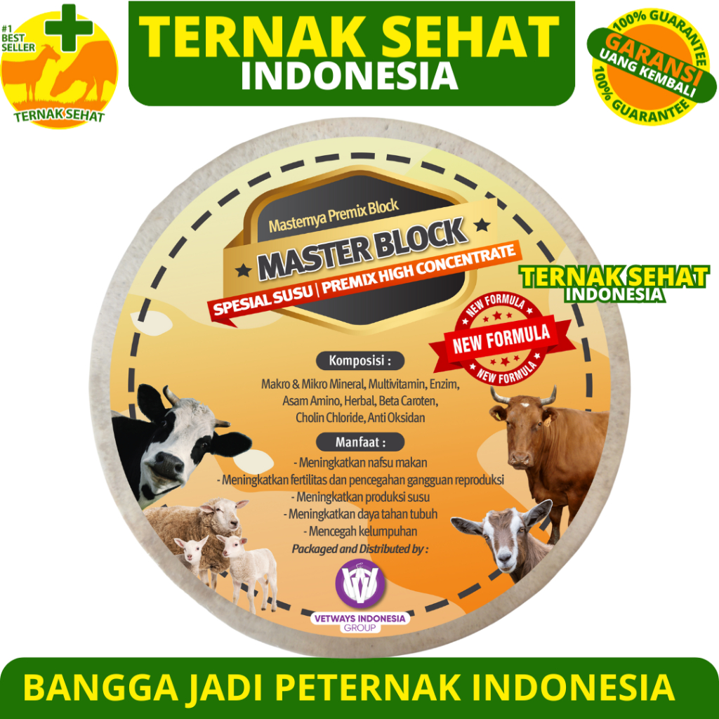 Jual MASTER BLOK SUSU 500 GRAM - Premix Block Mineral Blok Ternak ...