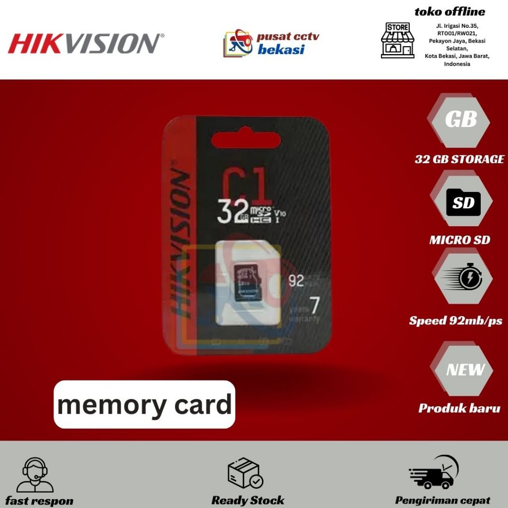 Jual Memory Card 32GB Hikvision Micro SD Class 10 – Kecepatan 92MB/s, Garansi 7 Tahun | Shopee ...