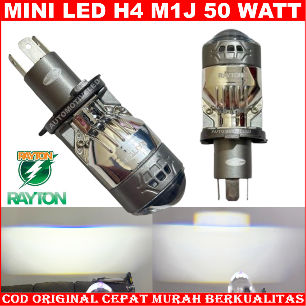 Jual ORIGINAL RTD RAYTON MINI LED H4 M1J 50 WATT BLUELENS MOTOR MOBIL ...