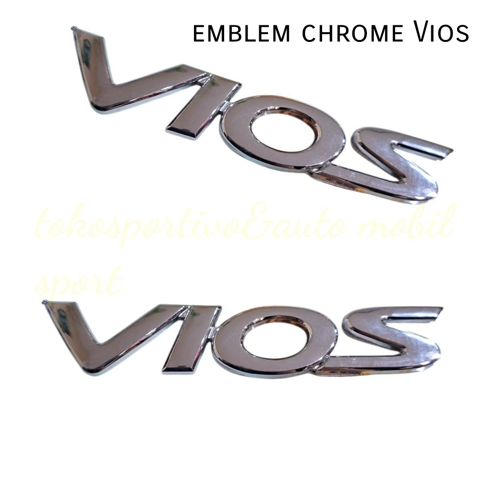 Jual Emblem Tulisan Lambang stiker huruf Logo Toyota Vios chrome model ...