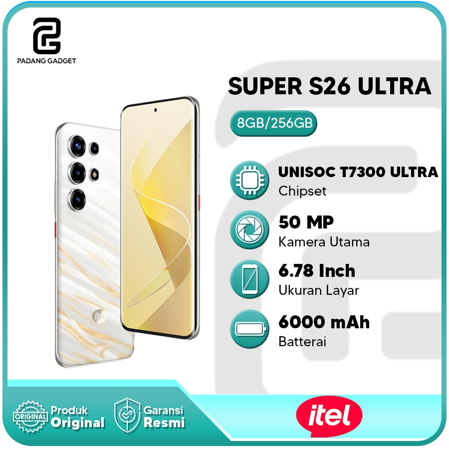 Jual ITEL S26 ULTRA 8+8 128/256GB -T7300 Ultra Gaming -3D Curved Amoled ...