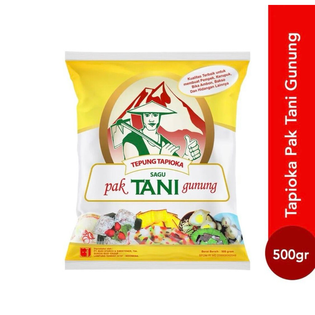 Jual Tepung Sagu Tapioka cap Pak Tani Gunung Kuning 500 gram | Shopee ...