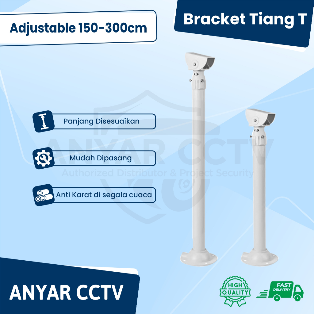 Jual Bracket Tiang T Adjustable Bracket Tiang CCTV TT-35 II Panjang 150 ...